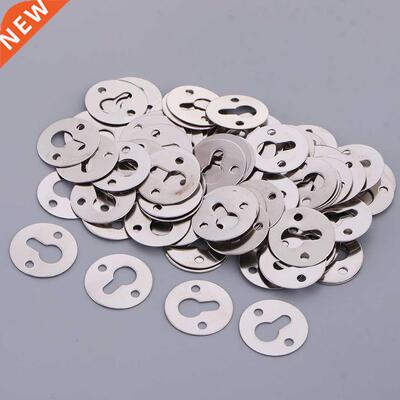 100x Keyhole Hanger Round Metal Recessed Insert Plates/