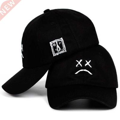 Men's Sad Face Baseball Caps Women Fashion Embroider