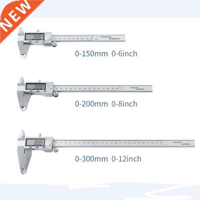 12 Inch LCD Digital Metal Vernier Caliper 0-300mm Stainless
