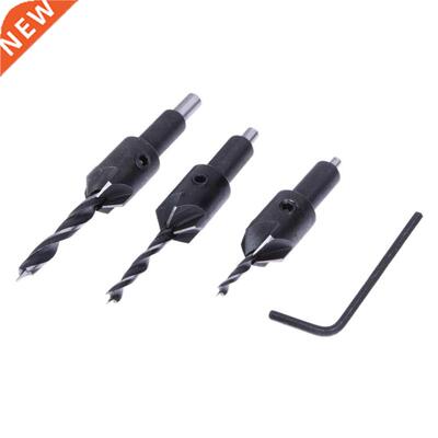 3Pcs HSS 5Flute Countersink Drill Bit Set Screw Drill Press