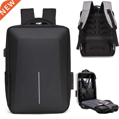 Men's Reflective Strip Multifunctional Anti theft Backpack 1