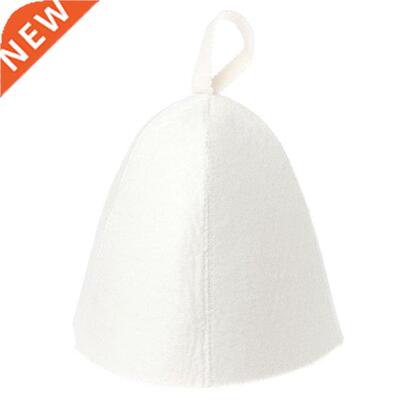 New White Wool Sauna Hat Anti Heat Cap F Bath House Head Pro