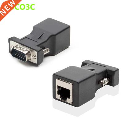 15pin VGA Male to RJ45 Female Connector Card VGA RGB HDB Ext