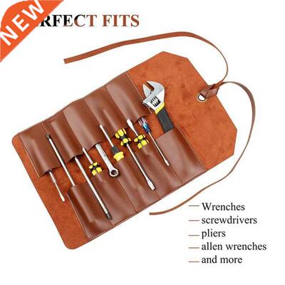 Leather Small Tool Roll Mult Functon Bcycle Mechanc