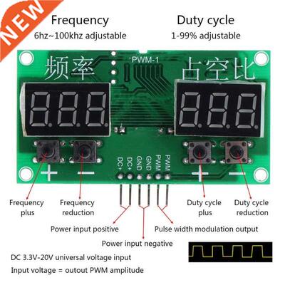 6Hz-100 KHz Square Rectangular Wave Signal Generator PWM Pul