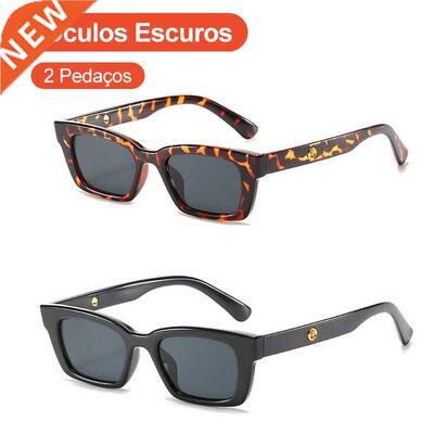 2 Pieces Sunglasses New Black Jennie Sunglasses Leopard glas
