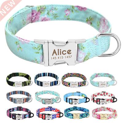 Personalized Dog Accessories Collar Nylon Printed Pet Puppy