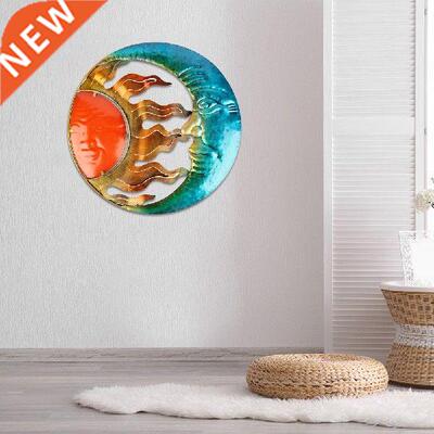 Celestial Sun Moon Metal Wall Art Craft Waterproof Durable