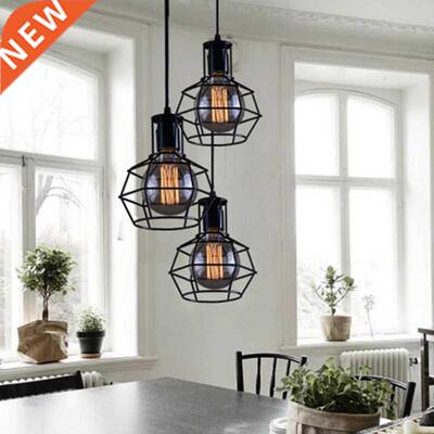 Nordic Loft Retro Iron Cage Hanging Light Modern Light Fixtu