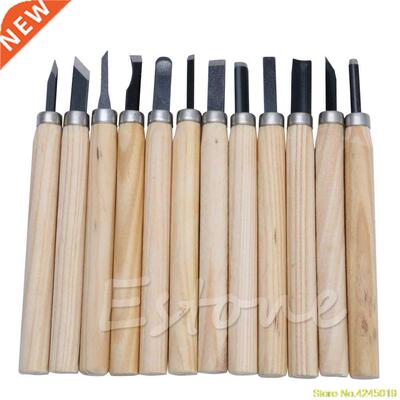 12Pcs Wood Carving Hand Chisel Knife Tool Set Woodworkers Go