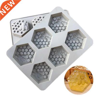 New Creative 6 Holes Honey Bee Honeycomb Silicone Soap Mold