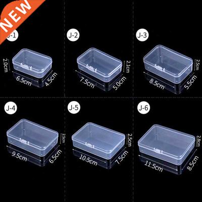 Mini Boxes Rectangle Clear Plastic Jewelry Storage Case Cont