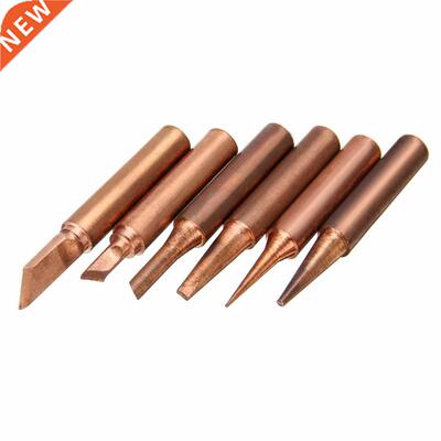 6pcs Copper 900M-T Lead Free Soldering Iron Tips Welding Set