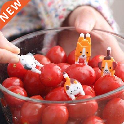 7Pcs Cute Mini Animal Cartoon Food Picks Children Snack