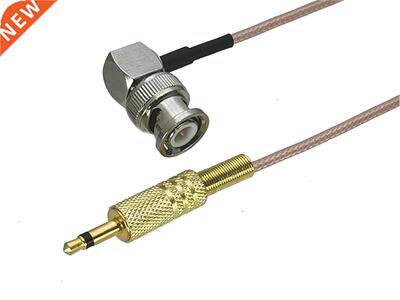 1Pcs RG316 BNC Male plug Right angle to 3.5mm 1/8