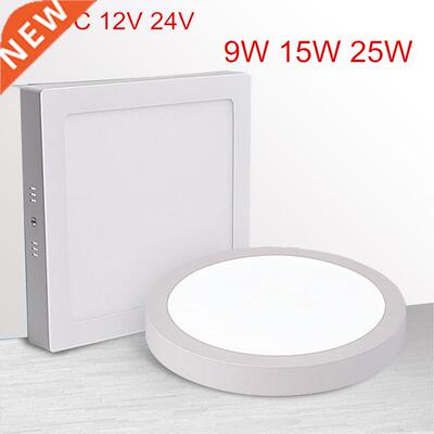 LED Panel Light 9W 15W 25W Round/Square Downlight AC/DC 12V