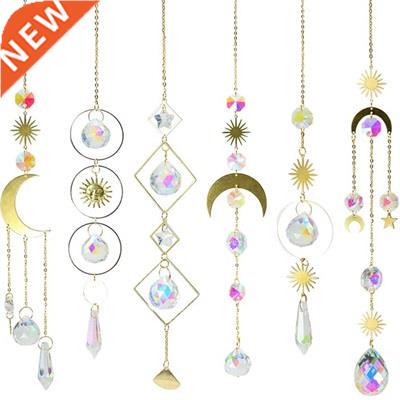 6Pieces Colorful Crystals Suncatcher Hanging Sun Catcher