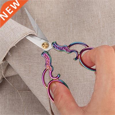Small Sharp Golden Scissors For Sewing And Needlework