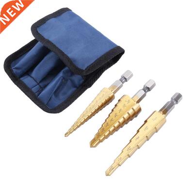 3pcs Hss Steel Titanium Step Bits 3-12mm Step Cone Cutting T
