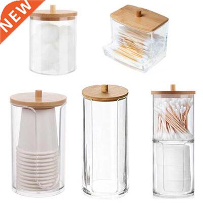 Acrylc Storage Box Bathroom Jar Makeup Organzer Cotton Rou