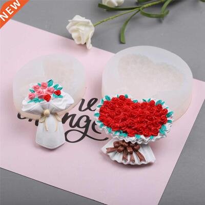 Valentine's Day Rose Bouquet Silicone Mold DIY Chocolate