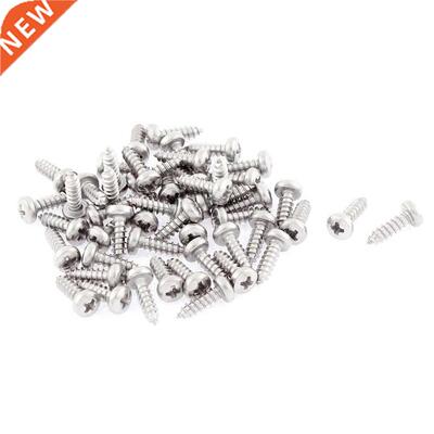 2.9mmx9.5mm Phillips Round Head Self Tapping Screws 50 Pcs