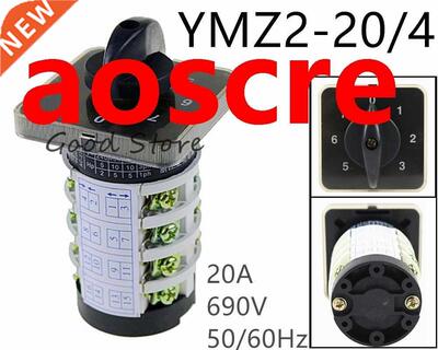 High Quality YMZ12-20/4 20A 690V 4 section Rotary switch kno