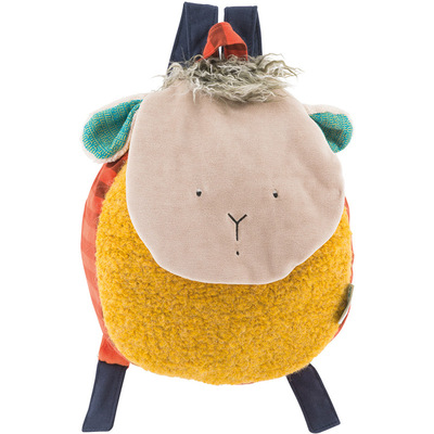 法国产 moulin roty 儿童书包卡通中性毛绒玩具书包背包 小狗羊