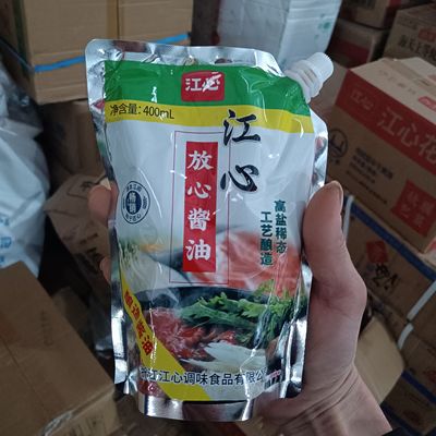 江心牌温州放心酿造酱油400ml袋带嘴方便