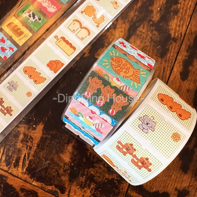 金鱼屋商店闪砂标签贴