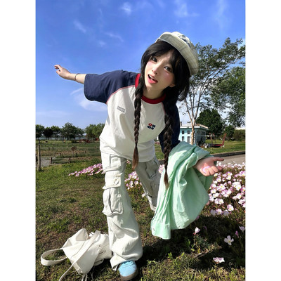 撞色插肩短袖女夏季2026