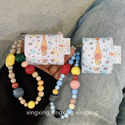 适用airpods保护套皮质星星人