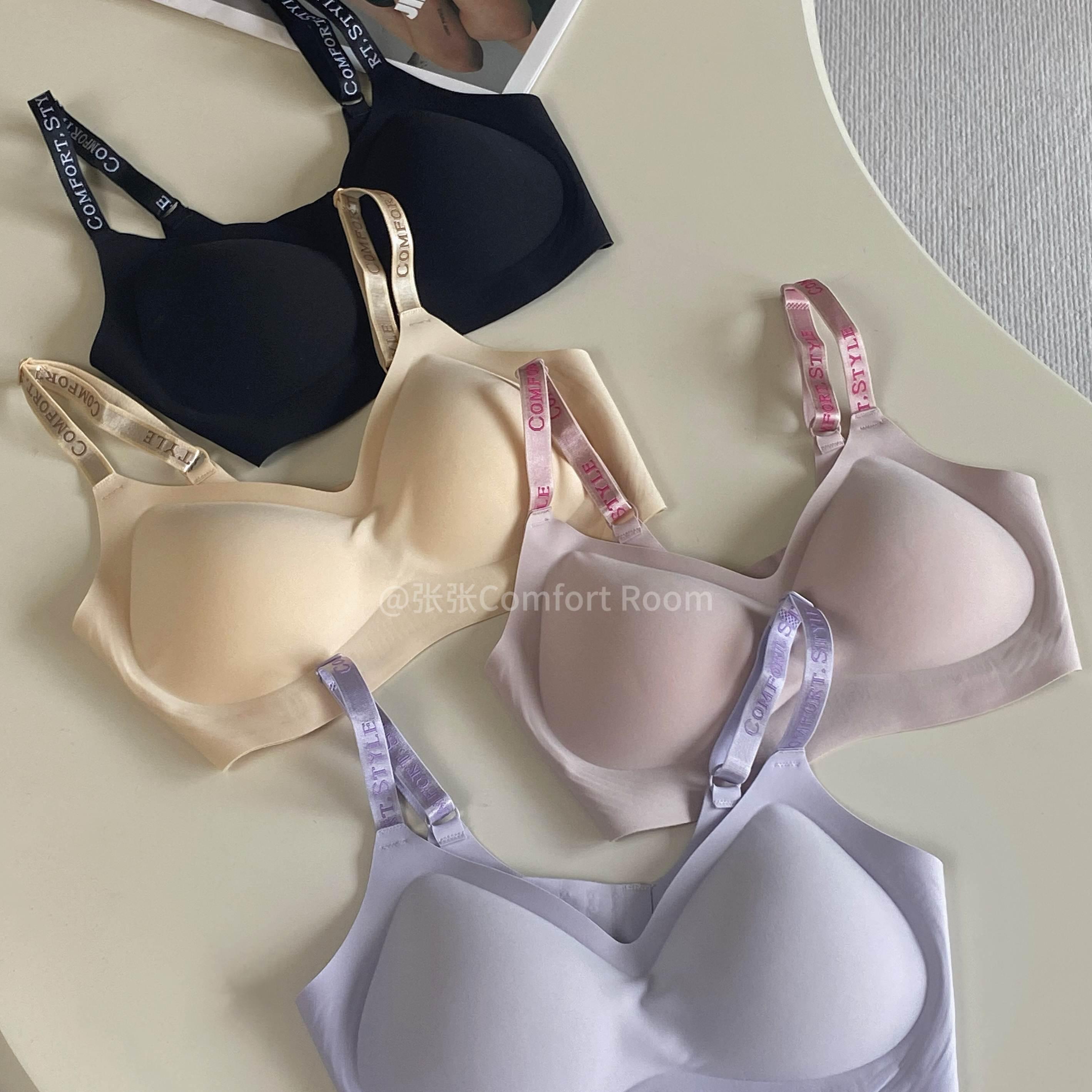 椿珏坞 【字母肩带】舒适无痕排扣式丨平价小胸不空杯下垂内衣 商品图