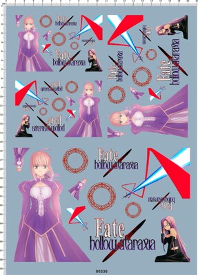90336 Fate Zero 魔术师 痛车去底水贴 A4纸
