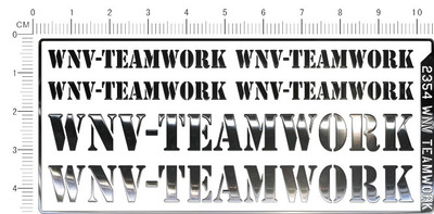 2354  WNV-TEAMWORK 车贴金属贴纸1