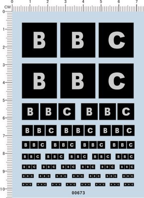 00673-A3213 BBC 模型车水贴纸