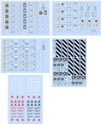 77578 整版胶 无比例 cautious 01 1号机危险警告模型水贴2402