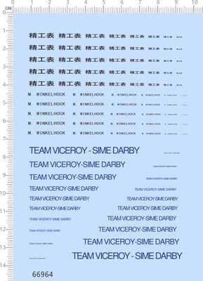 66964整版胶1/18精工表盘1/63汽车模型TEAM VICEROY SIME DARBR