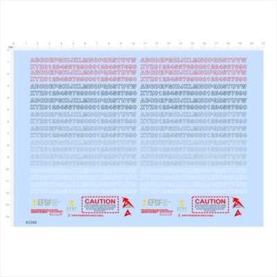 82366 efsf caution联邦海牛敢达高达镂空模型水贴字母数字2405