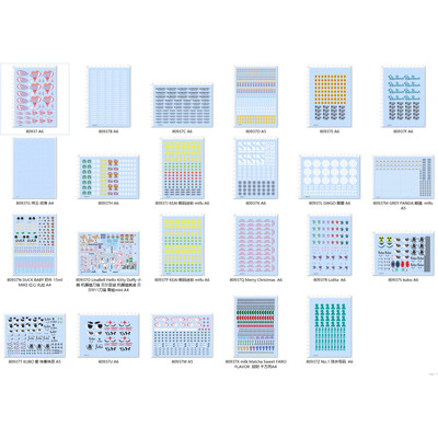 80937整版KEAI盲盒DUCK molly眼睛水贴MIKE机器猫Hello Kitty现货
