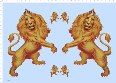 77195整版水贴 狮子 模型定制打印2401