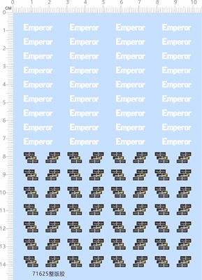 71625整版胶 NIGH KIDS THUNDERS EMPEROR  模型车水贴头文字D