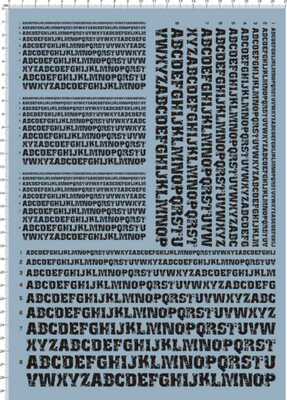 63688-A4607 裂纹破裂破碎英文字母水贴 fonts 1-1 A4纸1