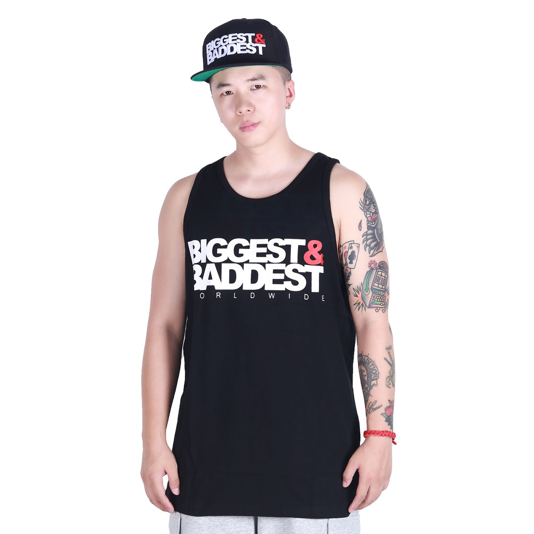 FBS X BIGGEST BADDEST联名经典款美式嘻哈街舞宽松无袖bboy背心_虎窝淘