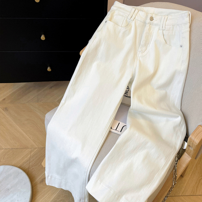 休闲九分裤2026新款春阔腿牛仔裤