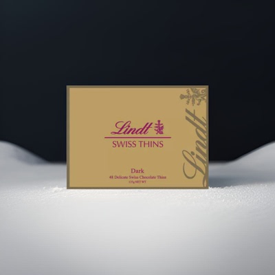 香港进口网红代购新年礼盒节日送礼瑞士莲经典纯味薄片朱古力125g