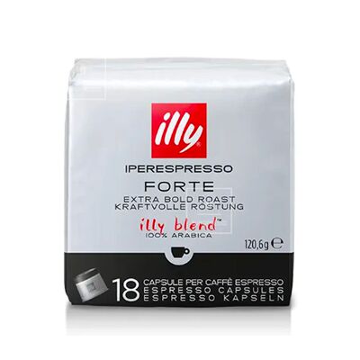 illy Iperespresso Forte强烈浓缩咖啡120.6克18粒黑巧克力风味版