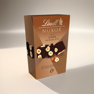 香港进口新年礼盒节日送礼瑞士莲金装原粒榛子纯味朱古力165克