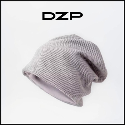 小头围秋冬加绒女包头帽堆堆帽子男针织素颜帽日系冷帽显脸小百搭