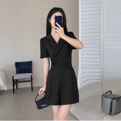 2026夏季新款法式时尚气质收腰显瘦连体裤小个子女生连体衣D2483